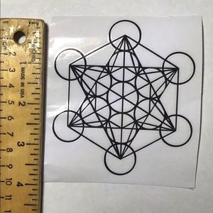 Other | 4 Metatrons Cube Vinyl Sticker Black | Poshmark